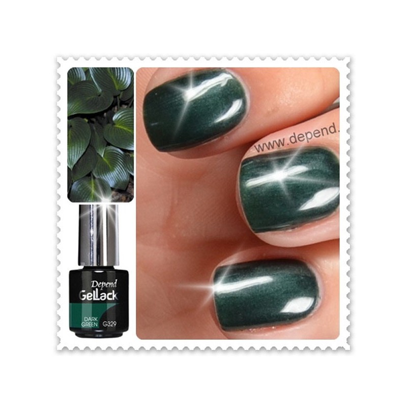 Depend GelLack colore G329 Dark Green Smalto Semipermanente